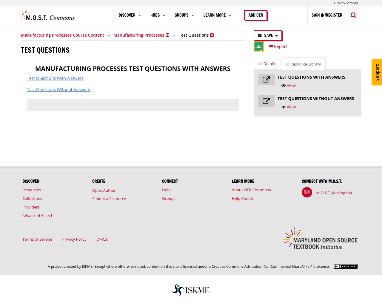 Manufacturing Processes Course Content, Manufacturing Processes, Test ...