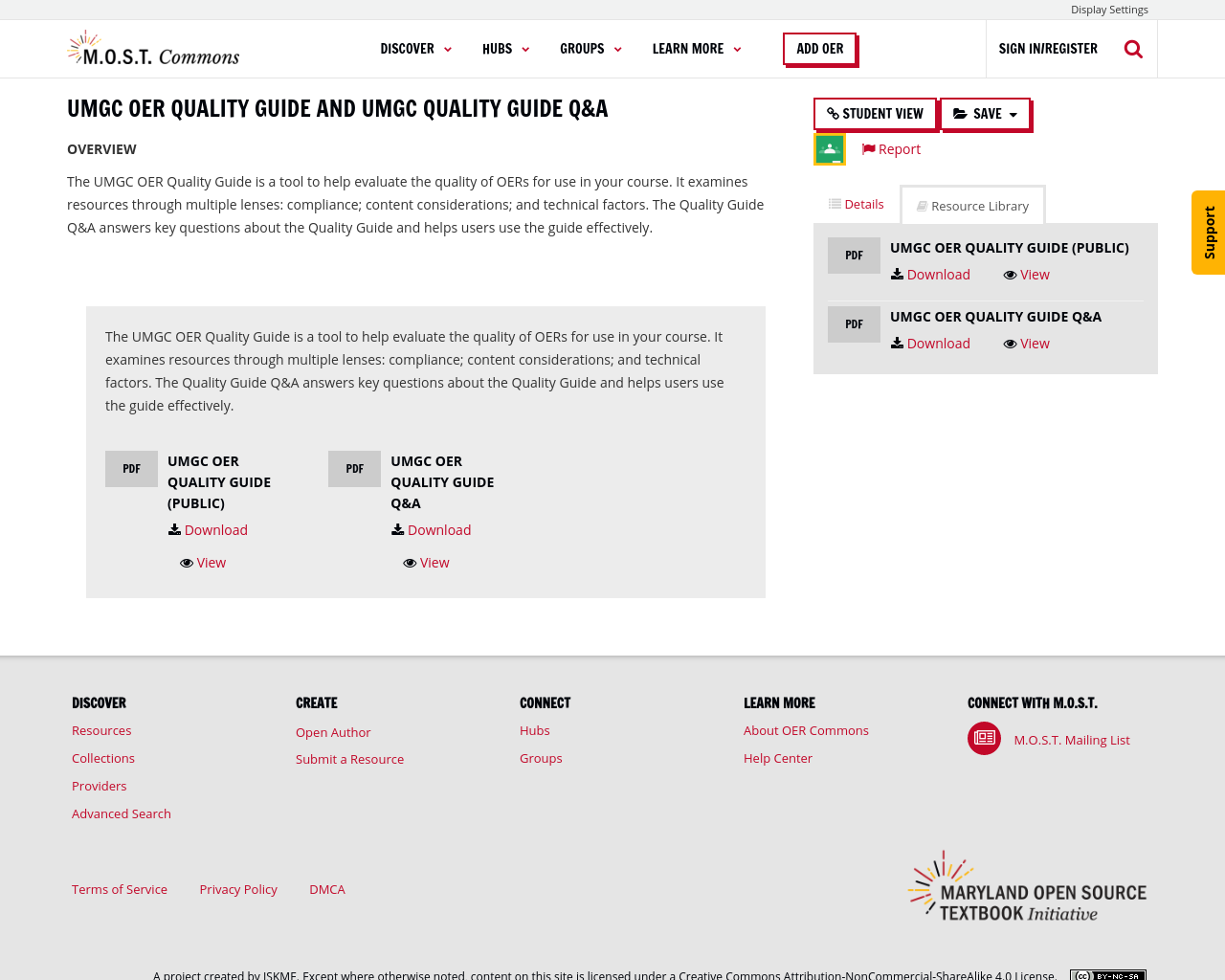 UMGC OER Quality Guide and UMGC Quality Guide Q&A | Maryland Open ...