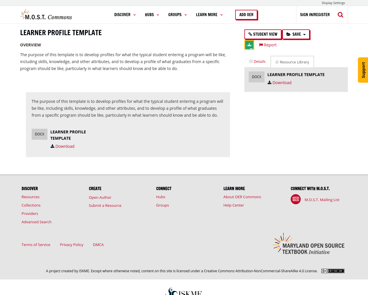 Learner Profile Template | Maryland Open Source Textbook (M.O.S.T.) Commons